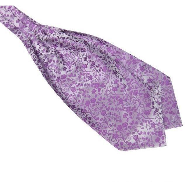 Purple Gentleman Ascot/Cravat Tie – CC Suits